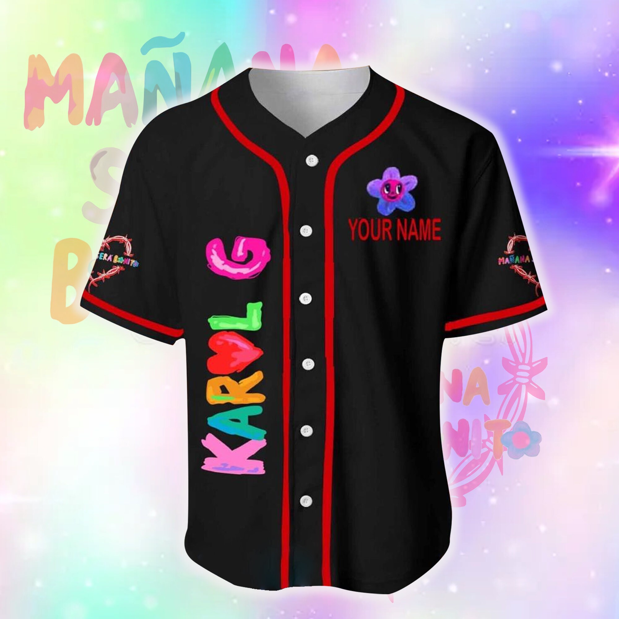 Personalized Black Karol G Pink Glitter Maana Ser Bonito Bichota Season New Album by Karol G ...