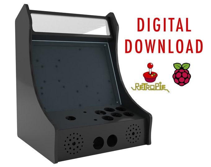 Arcade Cabinet Plans SVG Retropie | Raspbery Pi Mini Bartop Game ...