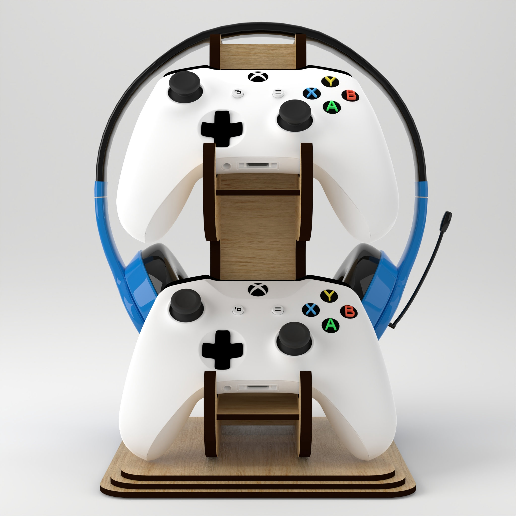 Universal Controller Stand & Headphone Holder, for PS5 Controller and XBOX Woodworking Plans ...