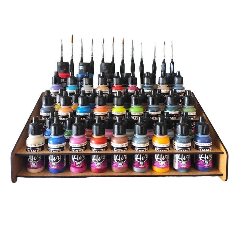 Straight Module Tabletop Paint Storage Rack for Vallejo, Army Colors ...