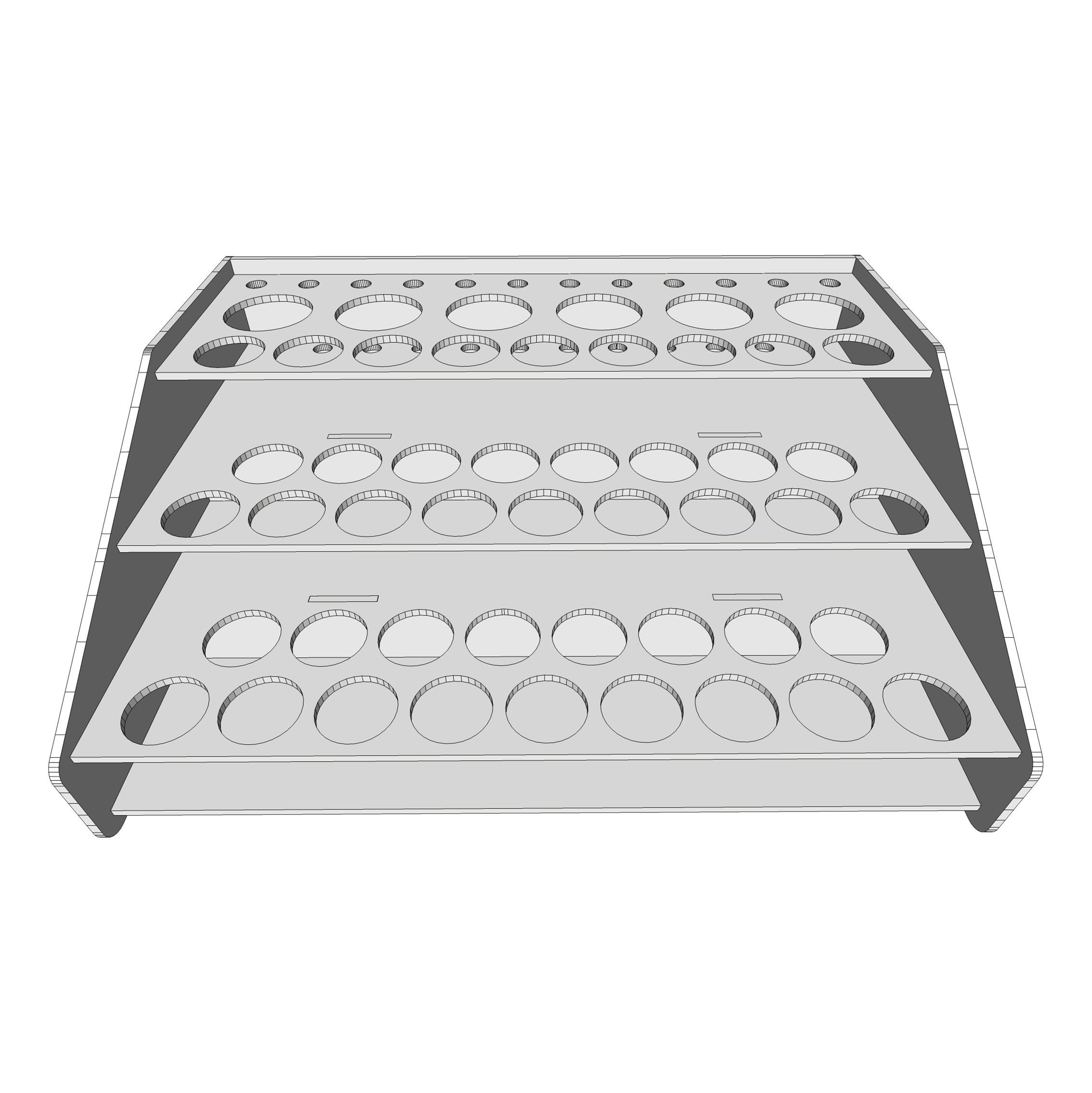 Straight Module Tabletop Paint Storage Rack for Vallejo, Army Colors ...