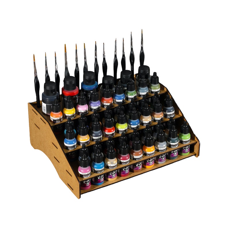 Straight Module Tabletop Paint Storage Rack for Vallejo, Army Colors ...
