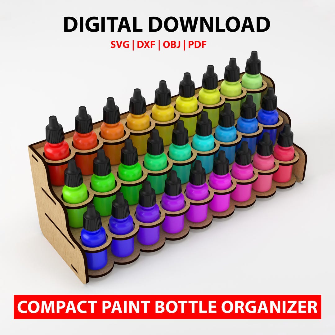 Laser Cut Files: Paint Rack for Vallejo, Army Painter Model Colors ...