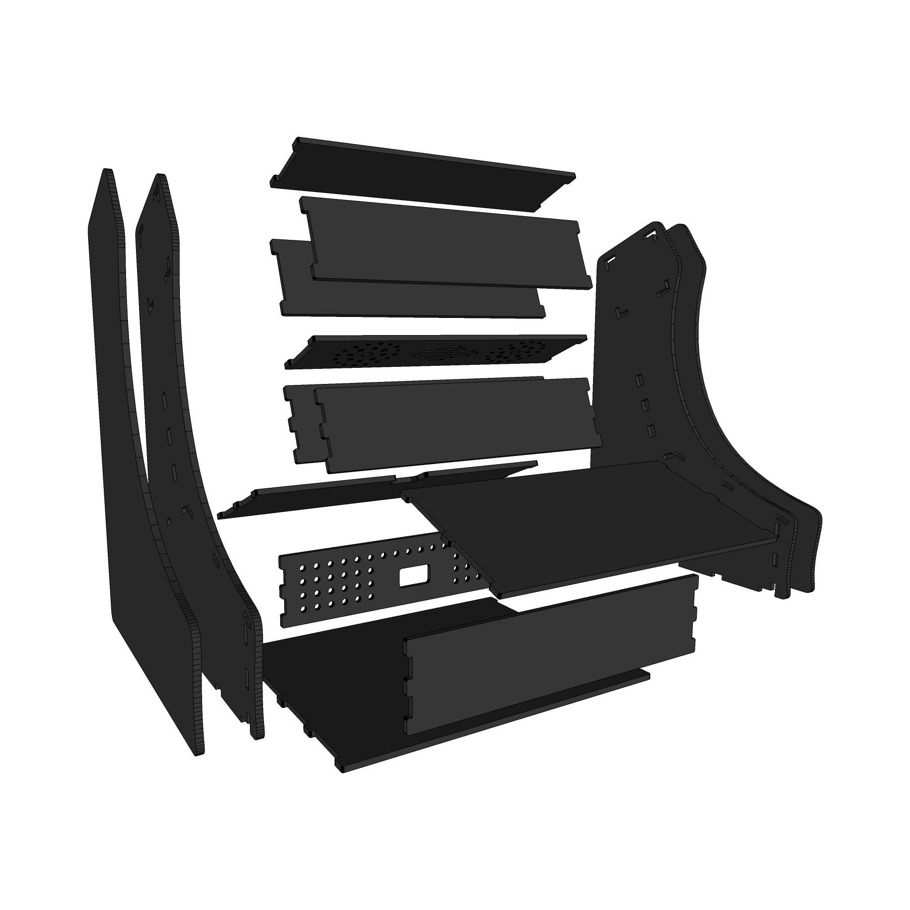 CNC Laser Cut Files Switch Arcade Cabinet, Retro Mini Bartop for Gaming ...