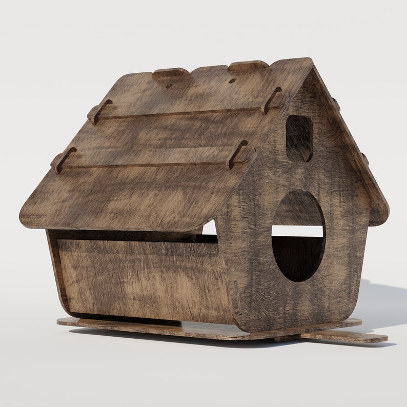 Birdhouse SVG Plans CNC Laser Cut Files Wooden Pet Nest Digital Instant ...