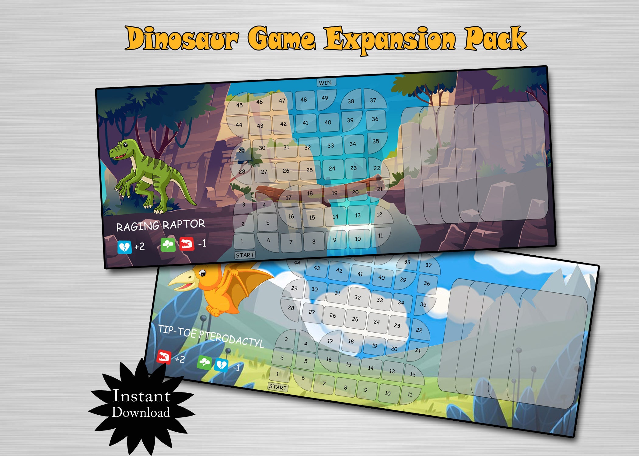 Happy Little Dinosaur / Game Board / Dinosaurs / Kids Game / Expansion ...