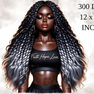 Black Women Empowerment Clipart Bundle - Inspirational Phrases ...