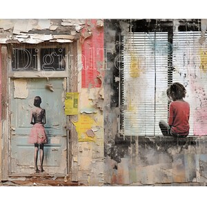 Edgy Printable Grunge Collage Scrapbook Papers - Unique Textured ...