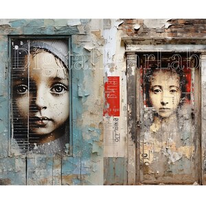 Edgy Printable Grunge Collage Scrapbook Papers - Unique Textured ...