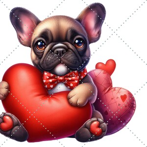 Exclusive Valentines French Bulldog PNG Graphics Set 25 Adorable ...