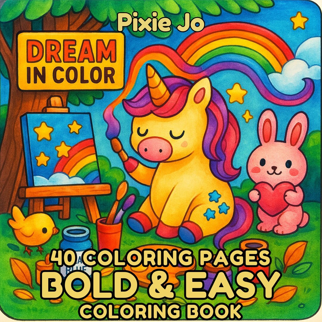 Digital Cute Unicorn Coloring Book | Comfy Days 40 Pages |instant ...