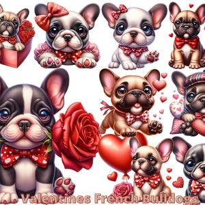 Exclusive Valentines French Bulldog PNG Graphics Set - 25 Adorable ...