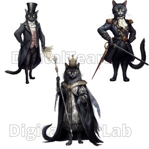Black Cat Fairytale Png Watercolor Clipart, Fairytale Clipart PNG ...