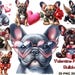 Exclusive Valentines French Bulldog PNG Graphics Set 25 Adorable ...