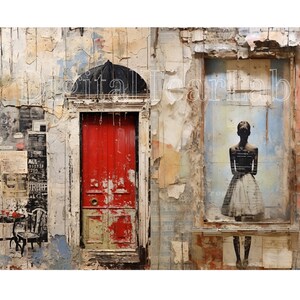 Edgy Printable Grunge Collage Scrapbook Papers - Unique Textured ...