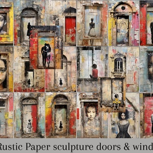 Edgy Printable Grunge Collage Scrapbook Papers - Unique Textured ...