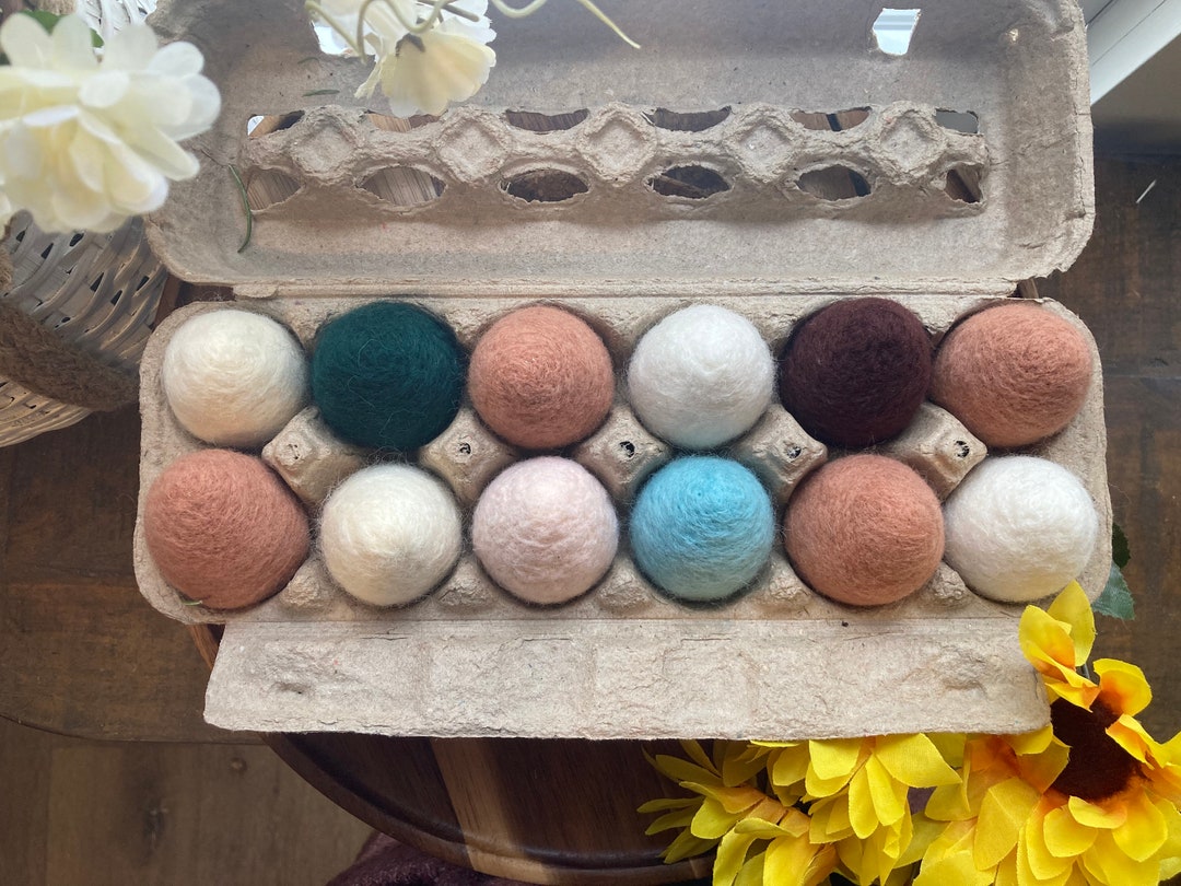 Play Food, 1 Dozen Eggs , Natural Wool Toys, Baby Shower Gift, Birthday ...