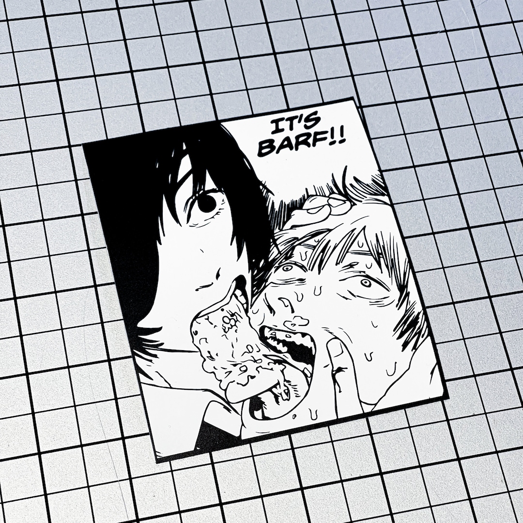 Chainsaw Man "it's Barf" Decal Sticker - Etsy
