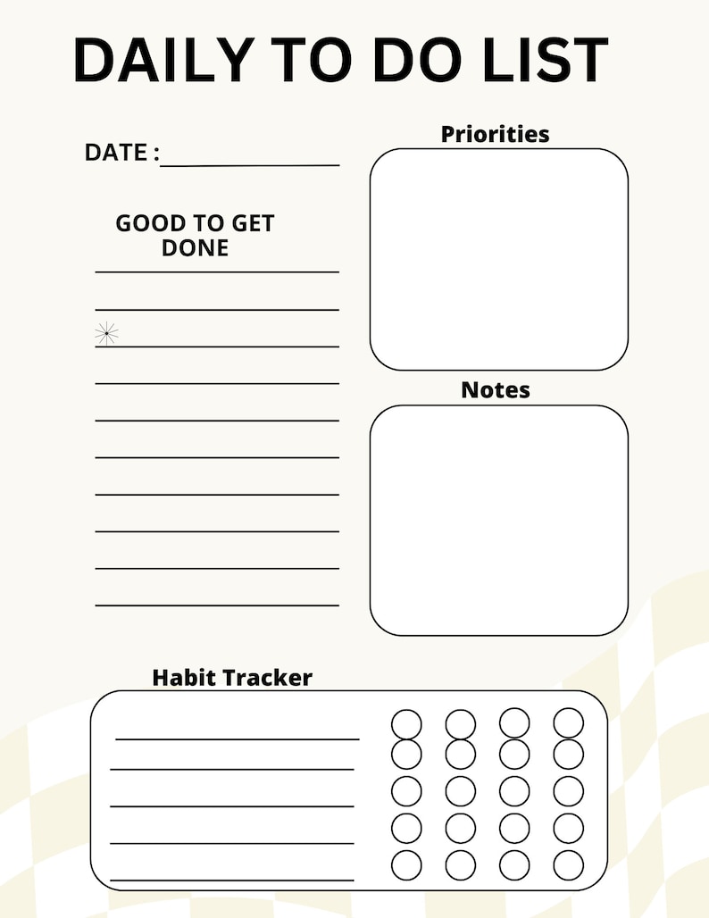 Printable Daily to Do List I Simple Tasks List Template I - Etsy
