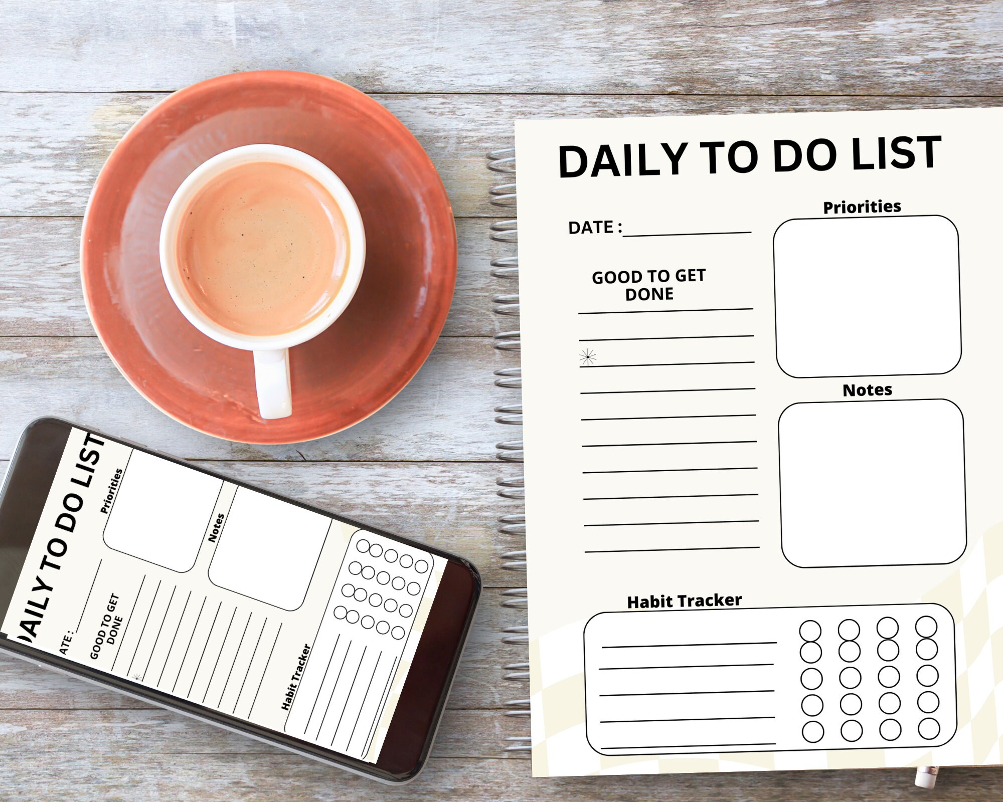 Printable Daily to Do List I Simple Tasks List Template I Productivity ...