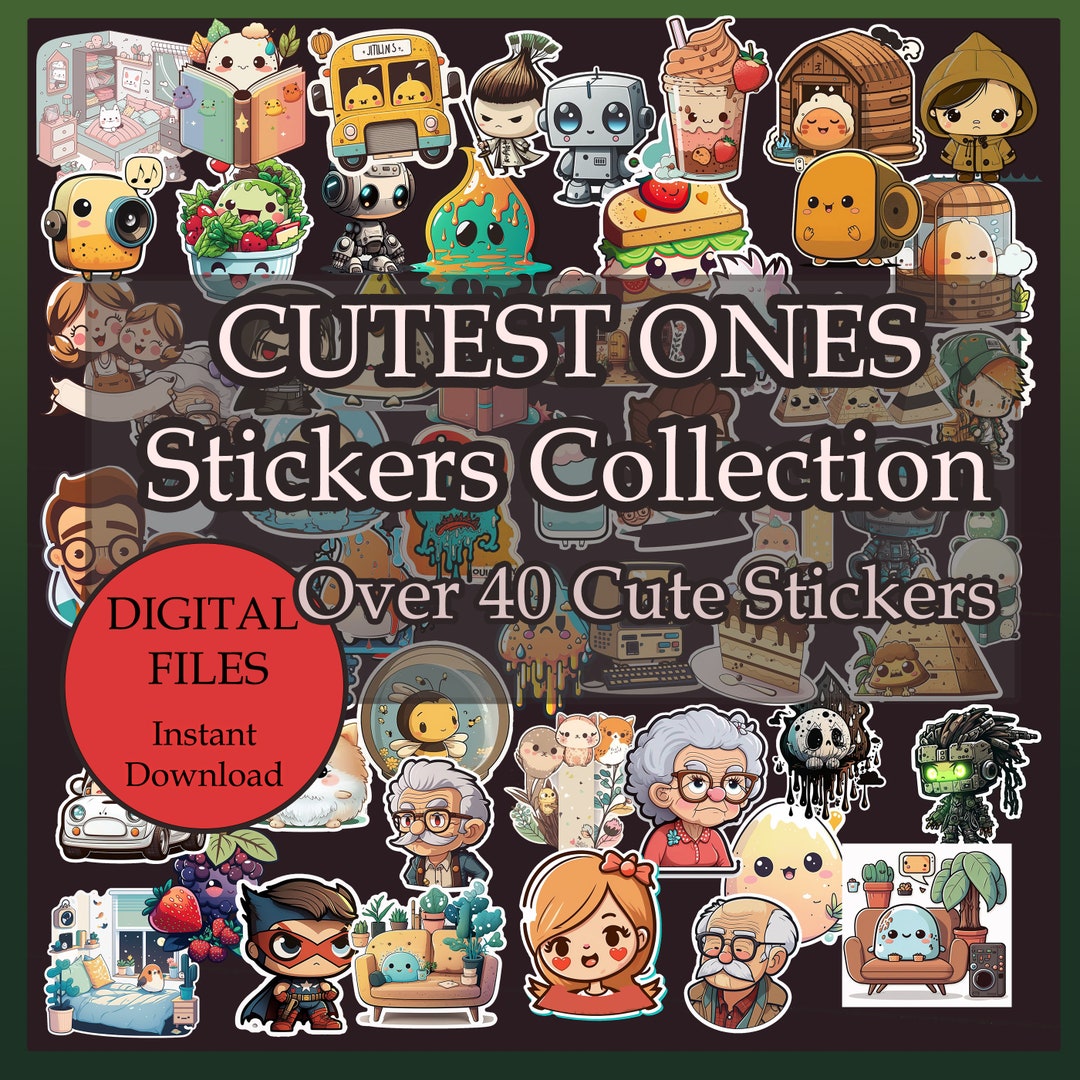 Cute Printable Sticker Fun and Adorable Stickers Giftable - Etsy