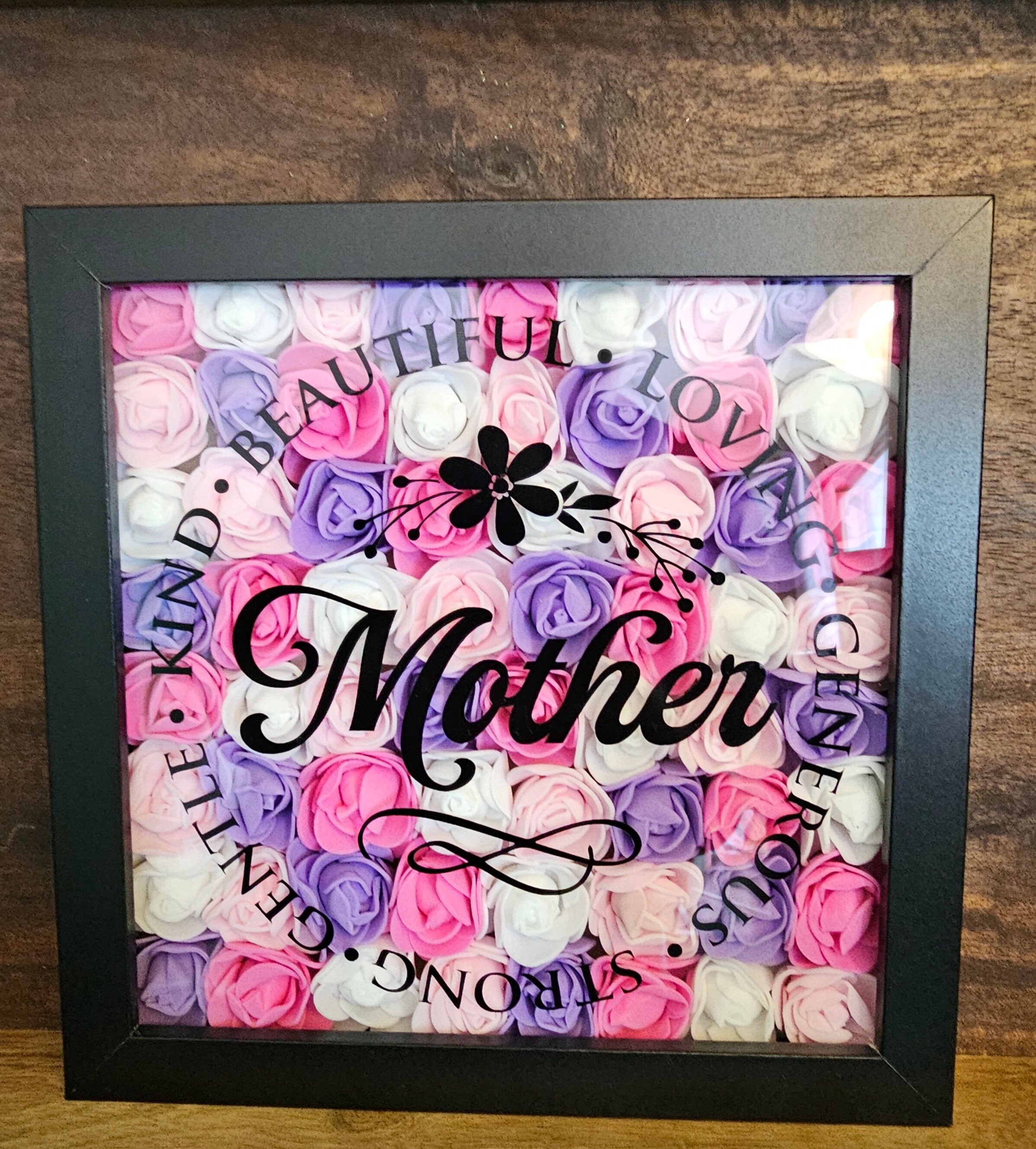 Mother's Day Shadow Box for Loves Ones, Floral Shadow Box, Flower ...