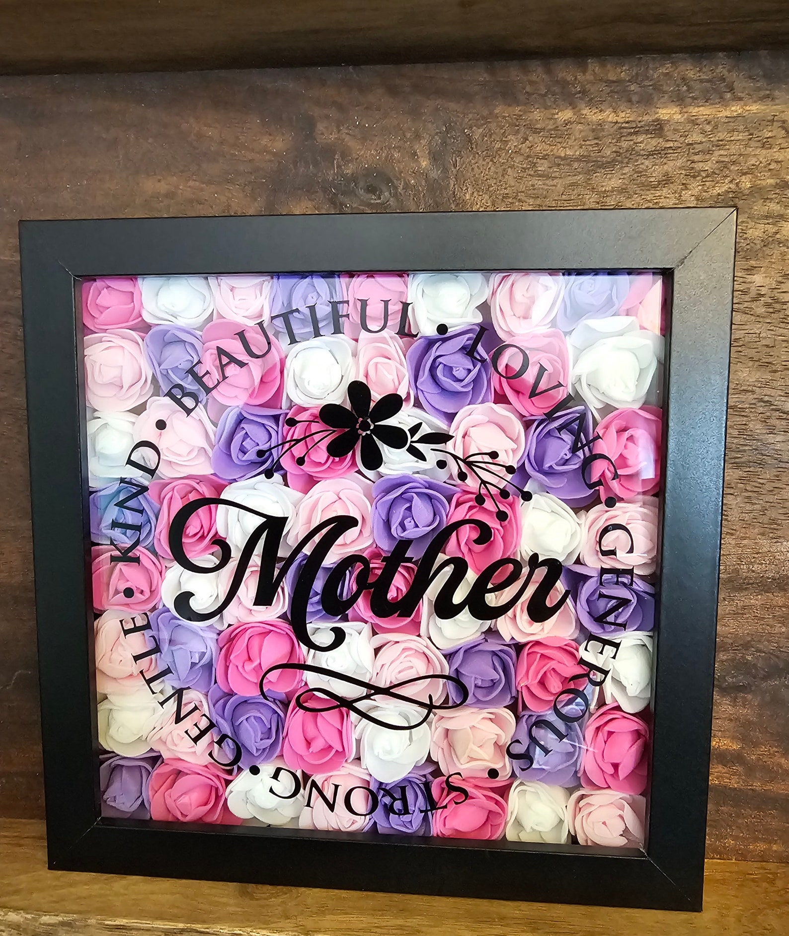 Mother's Day Shadow Box for Loves Ones, Floral Shadow Box, Flower ...
