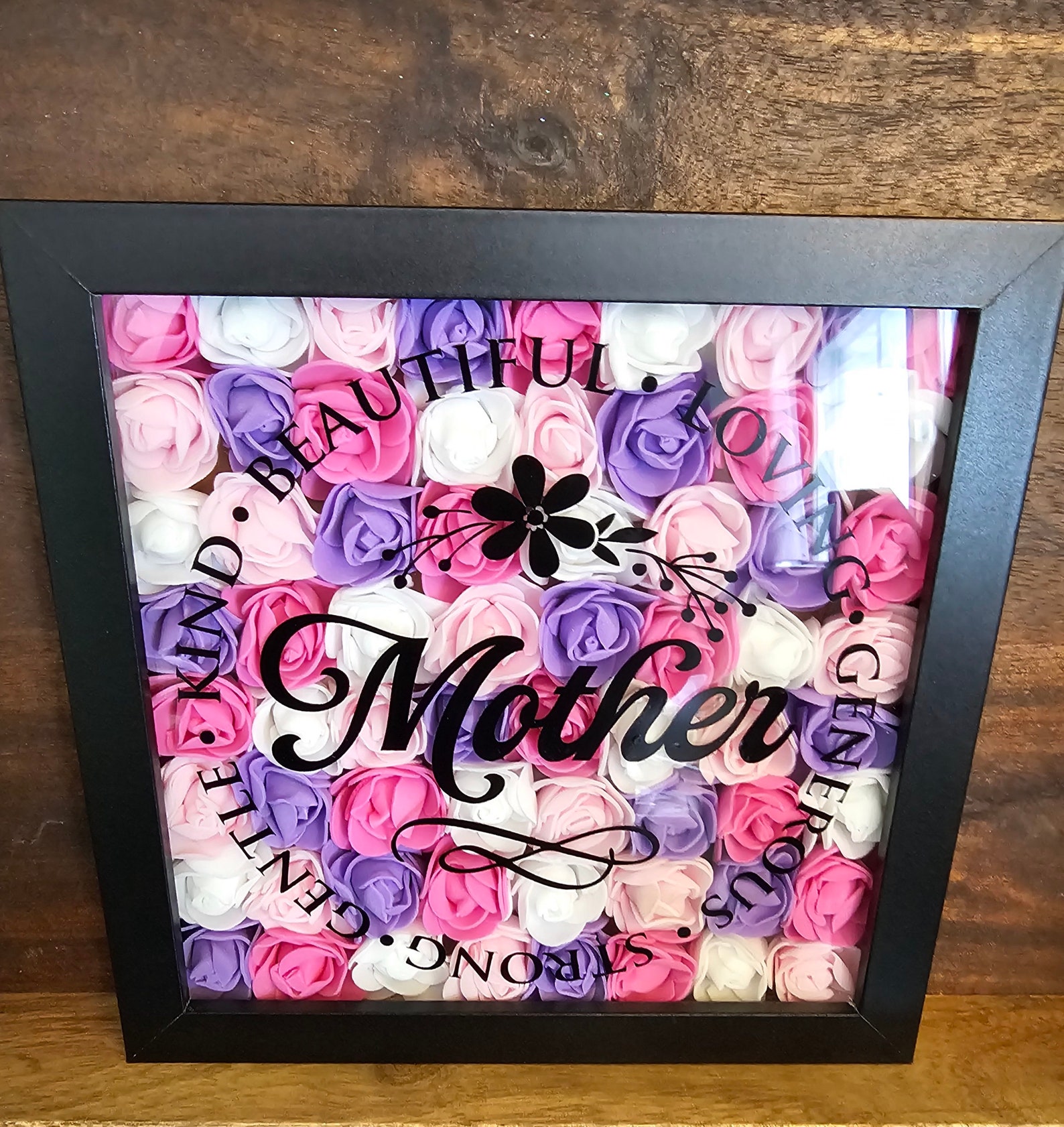 Mother's Day Shadow Box for Loves Ones, Floral Shadow Box, Flower ...