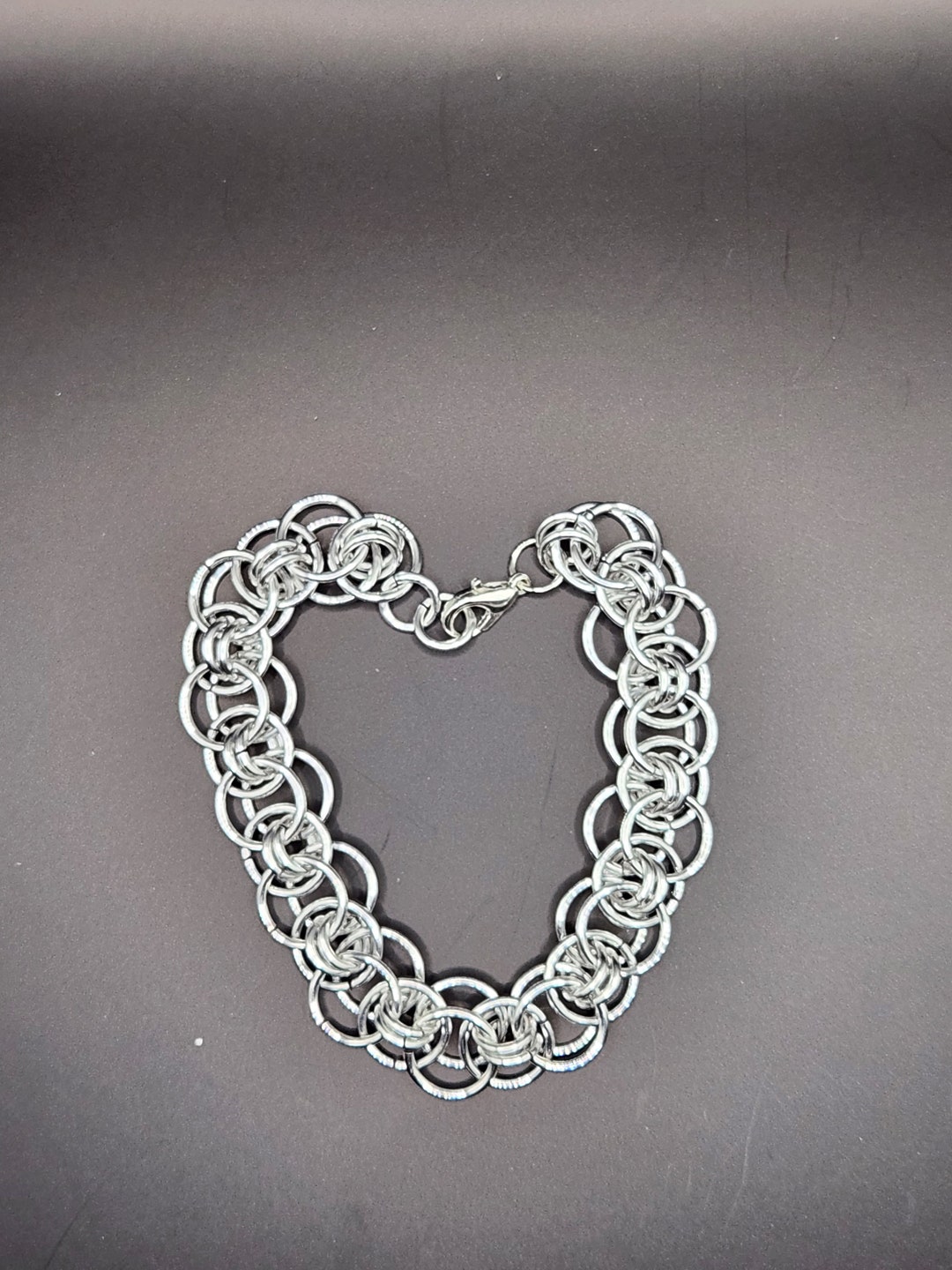 FREE GIFT Silver Helm Chain Hand-made Chainmail Bracelet - Etsy