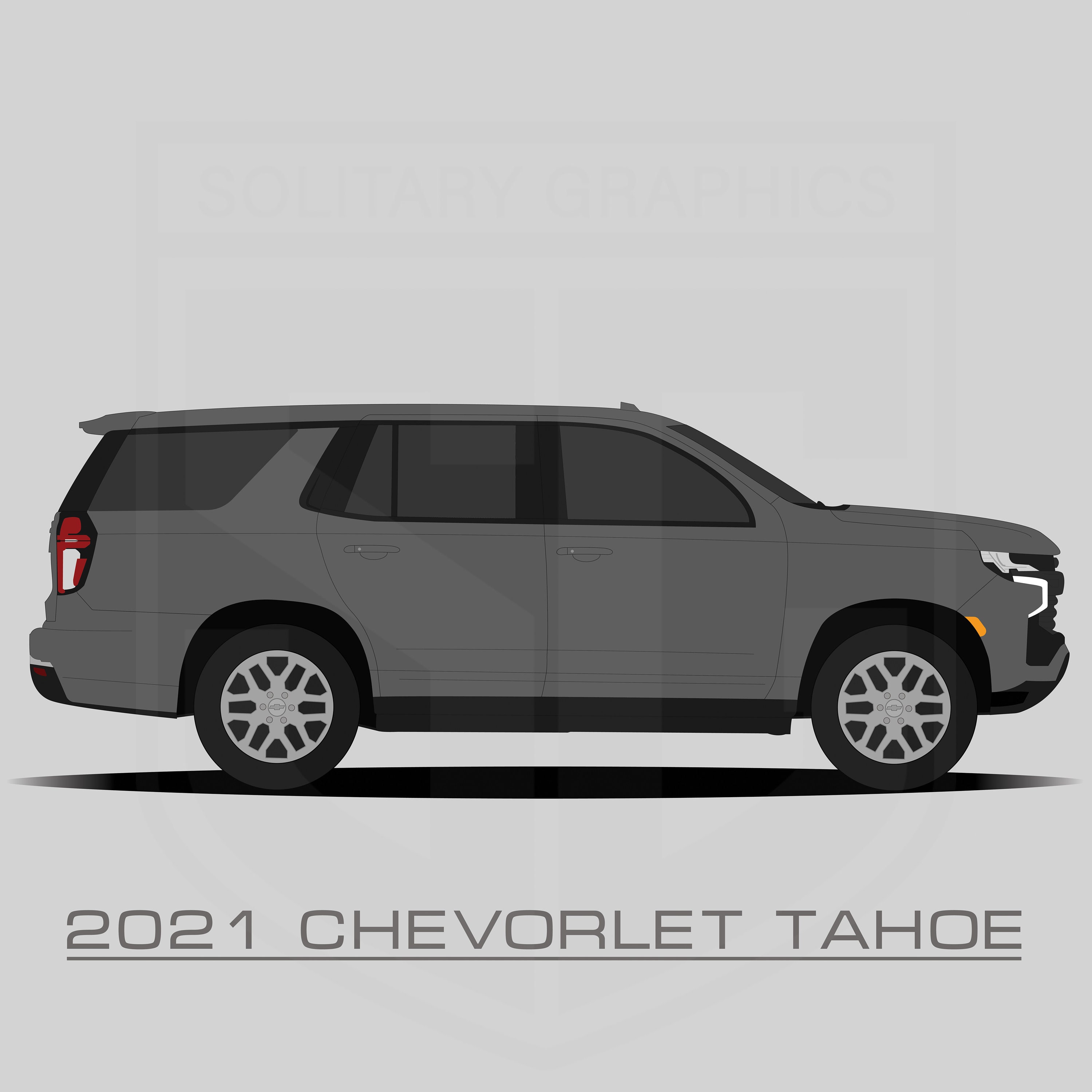 2021 Tahoe Car Illustration Printable Download JPG File - Etsy