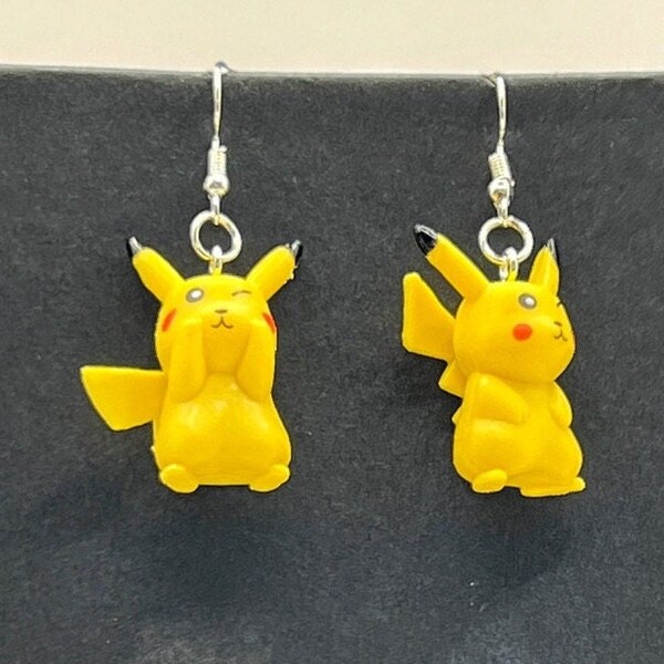 Pikachu Earrings - Etsy