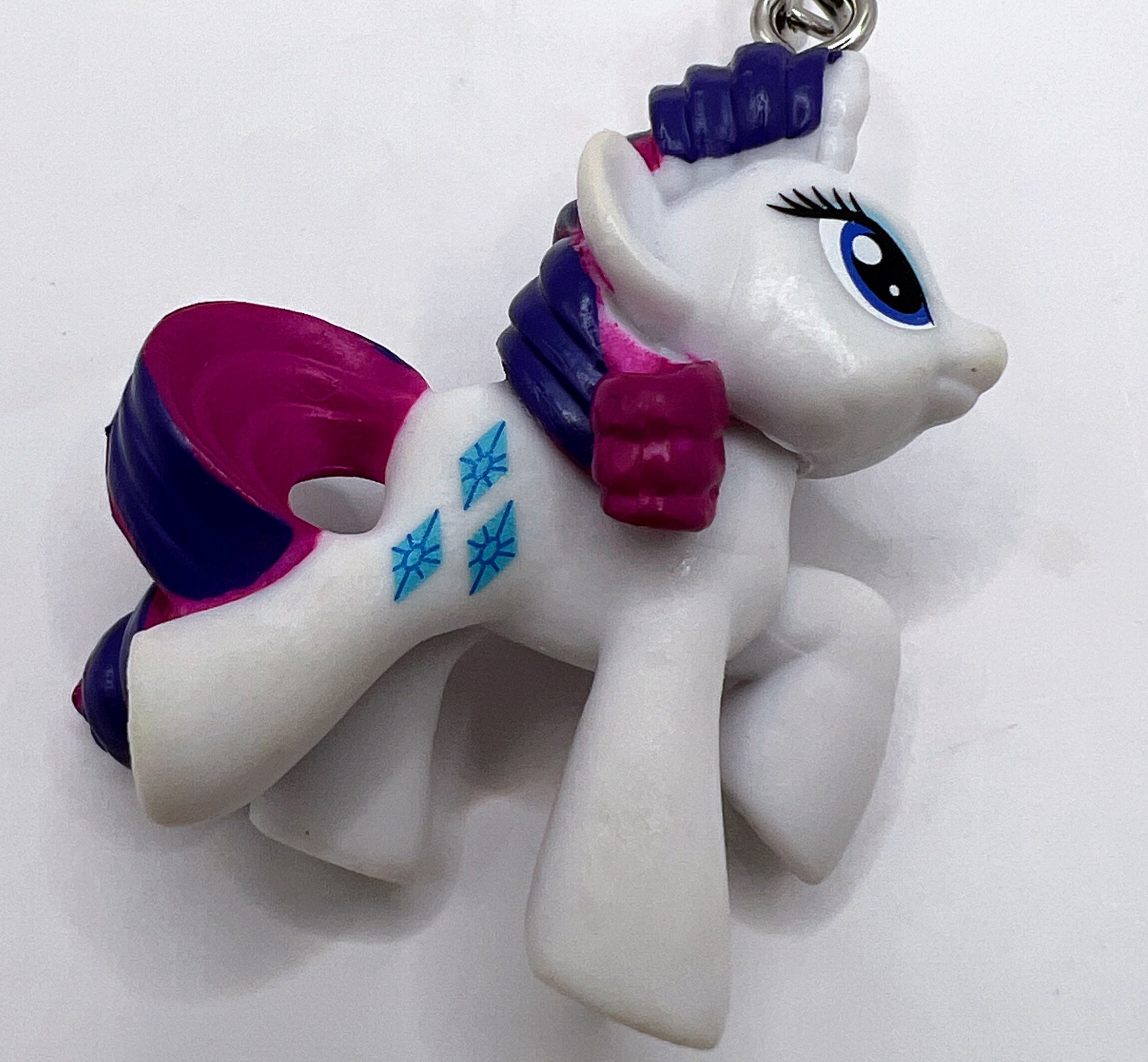 Rarity the Unicorn Keychain From My Little Pony - Etsy