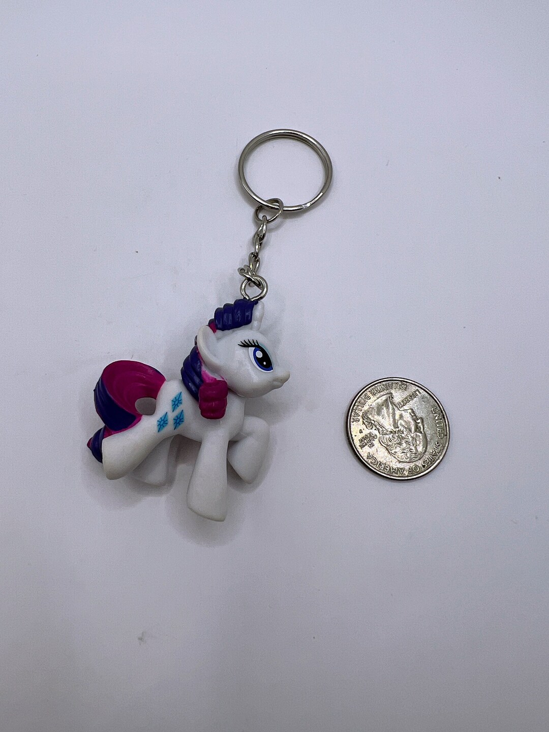 Rarity the Unicorn Keychain From My Little Pony - Etsy