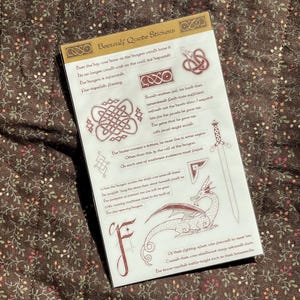 Beowulf Sticker Sheet, Medieval Literature Stickers, Dragon & Knot ...