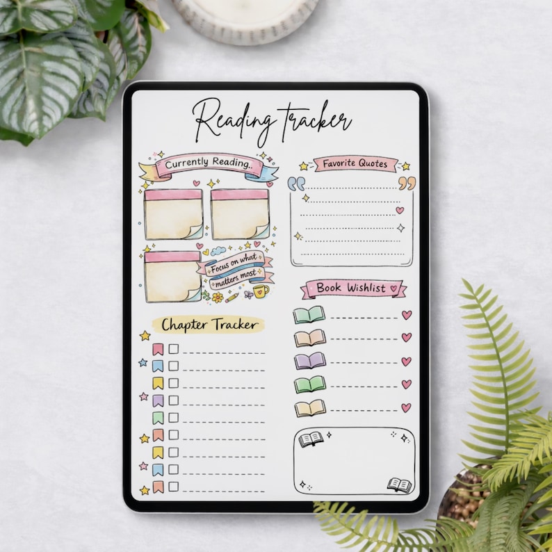 Reading Tracker Printable, Book Tracker Planner Page, Aesthetic Reading ...