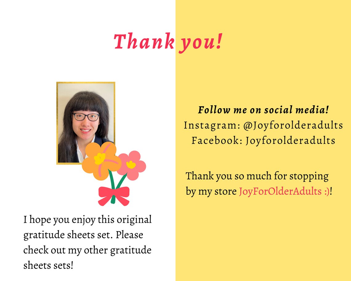 Printable Gratitude Sheet, Activity for Older Adults, Fun Reflection ...