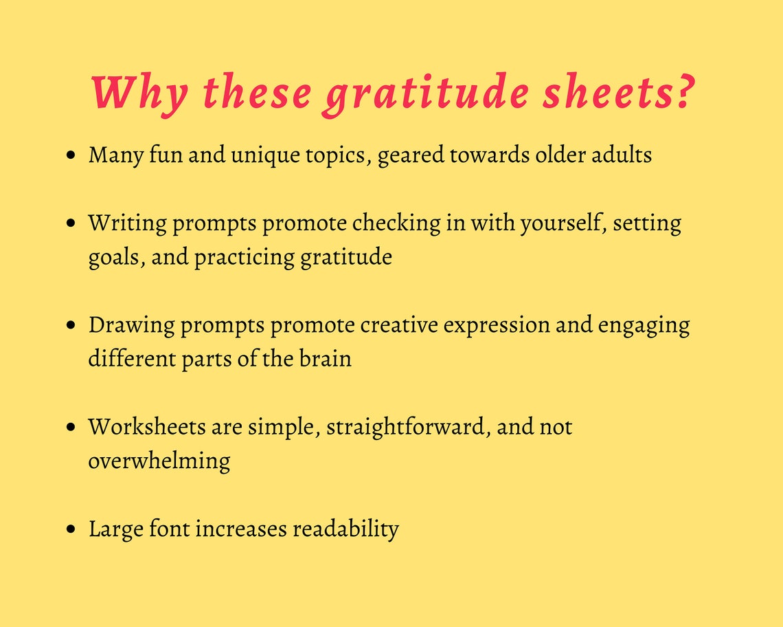 Gratitude Worksheet Bundle, Gratitude Journal Template, Printable ...