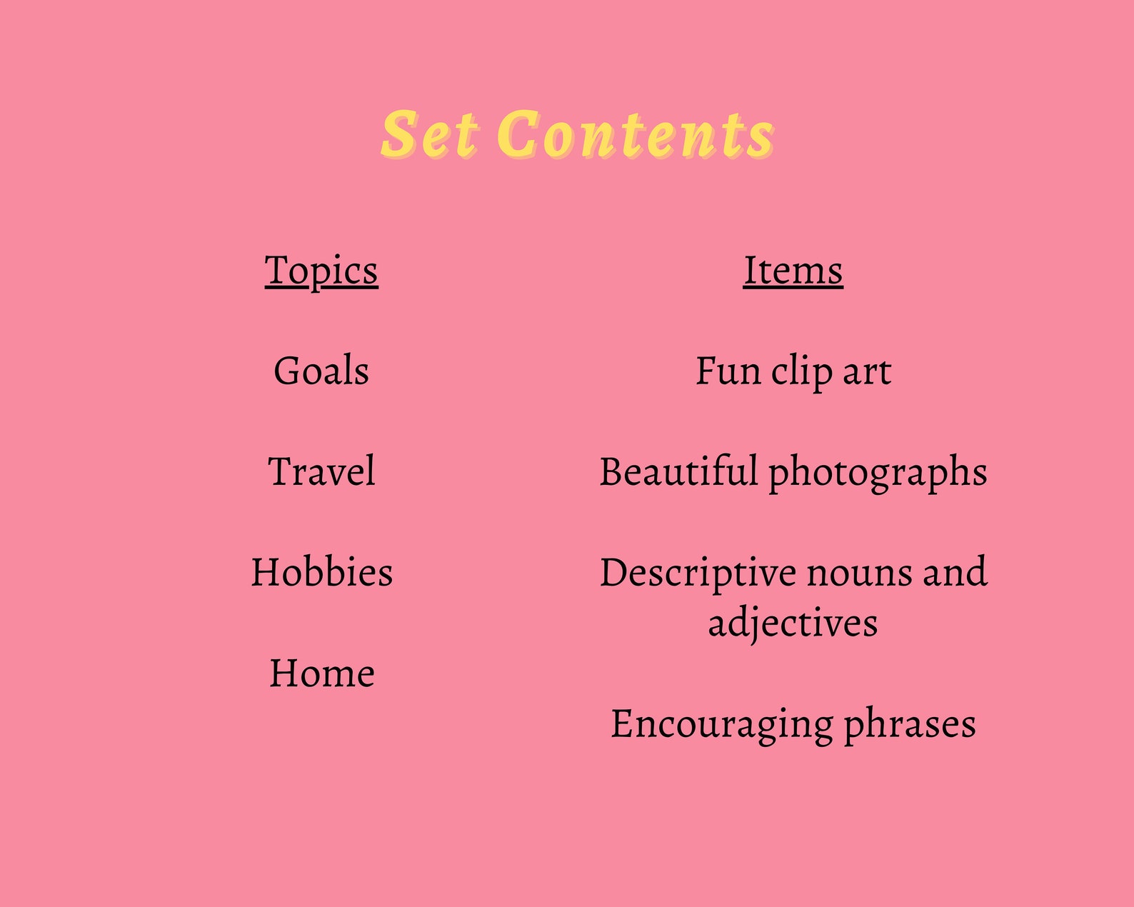 Older Adult Vision Board Template, Vision Board Images, Printable Words ...