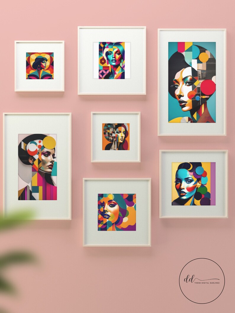 Mid Century Modern Wall Art Gallery Curated Set of 10 Maximalist ...