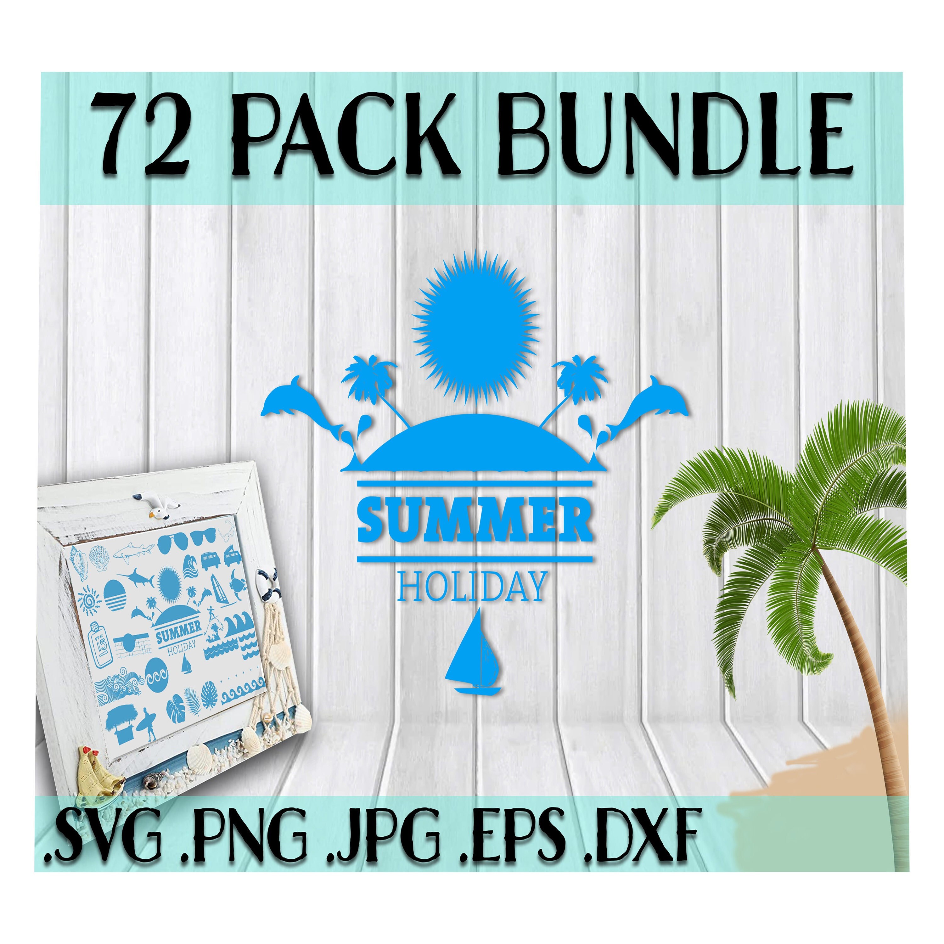 72 Beach Theme Bundle, Instant Download, Cut Files for Laser Machine ...