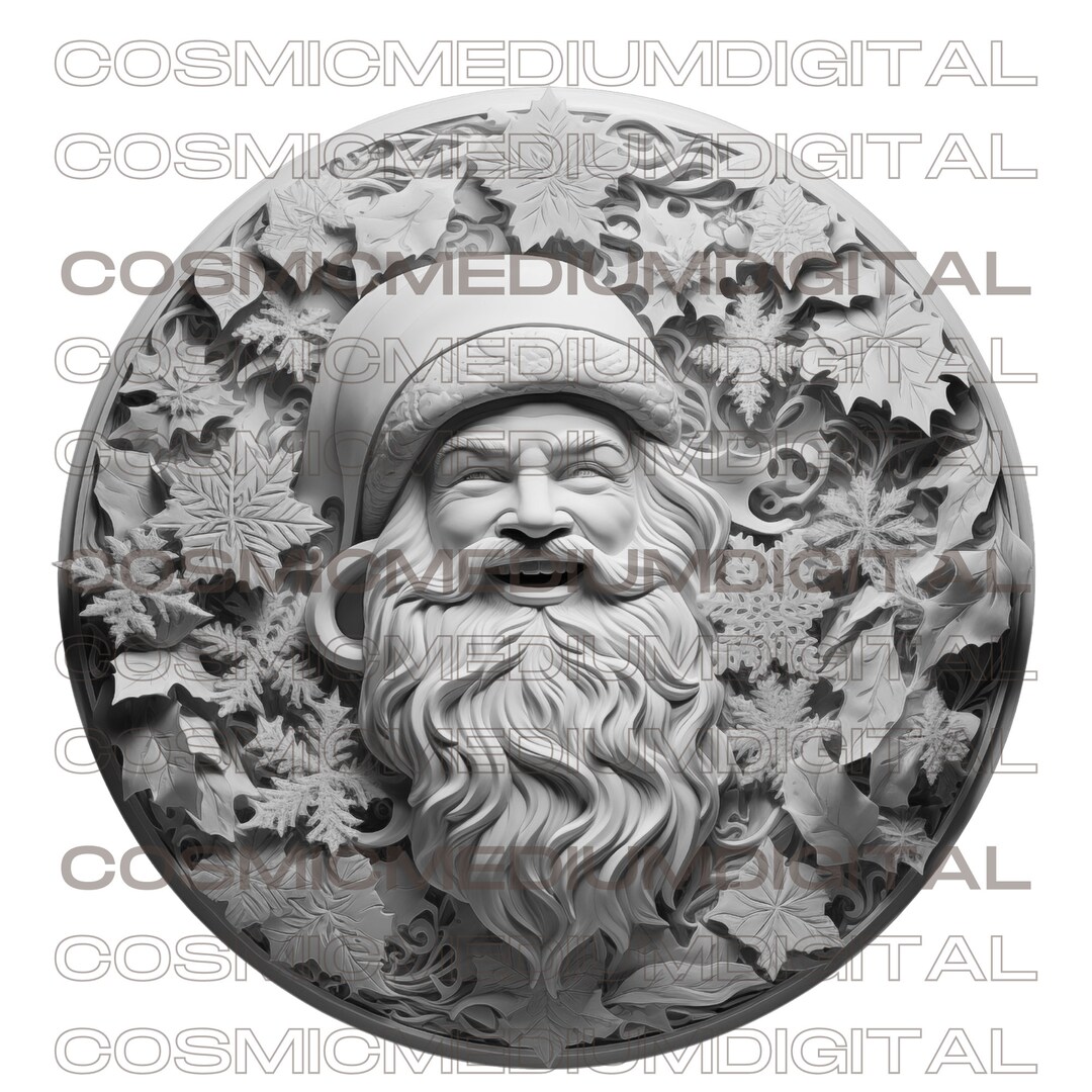 3D Laser Cut Digital File for Lightburn, Xtool, and Glowforge of Santa ...