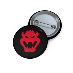 Bowser Button, Gamer Pin, Backpack Decoration, Super Mario Theme Badge ...