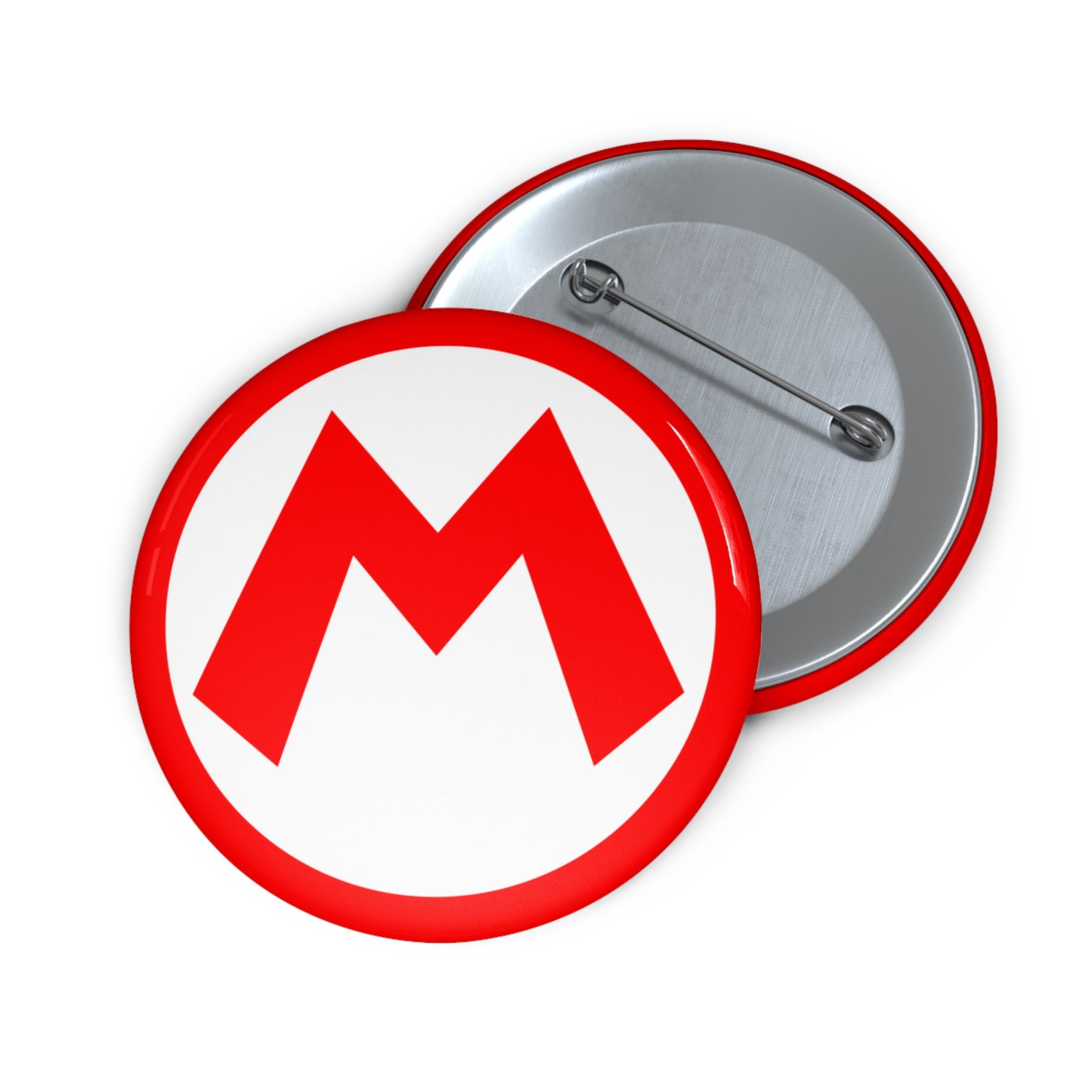 Mario Button, Gamer Pin, Backpack Decoration, Mario Theme Badge ...