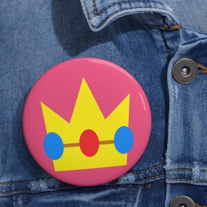 Princess Peach Button, Gamer Pin, Backpack Decoration, Super Mario ...