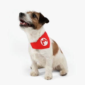 Mario Pet Bandana Collar With Clip - Dog Collar - Scarf - Nintendo ...