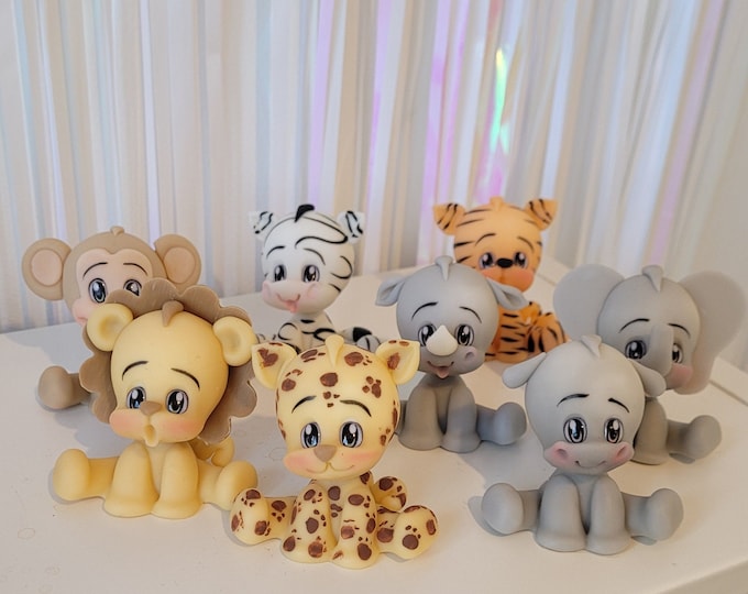 Animal Themed Line Cake Topper Set Two Wild Cake Topper Set Wild One ...