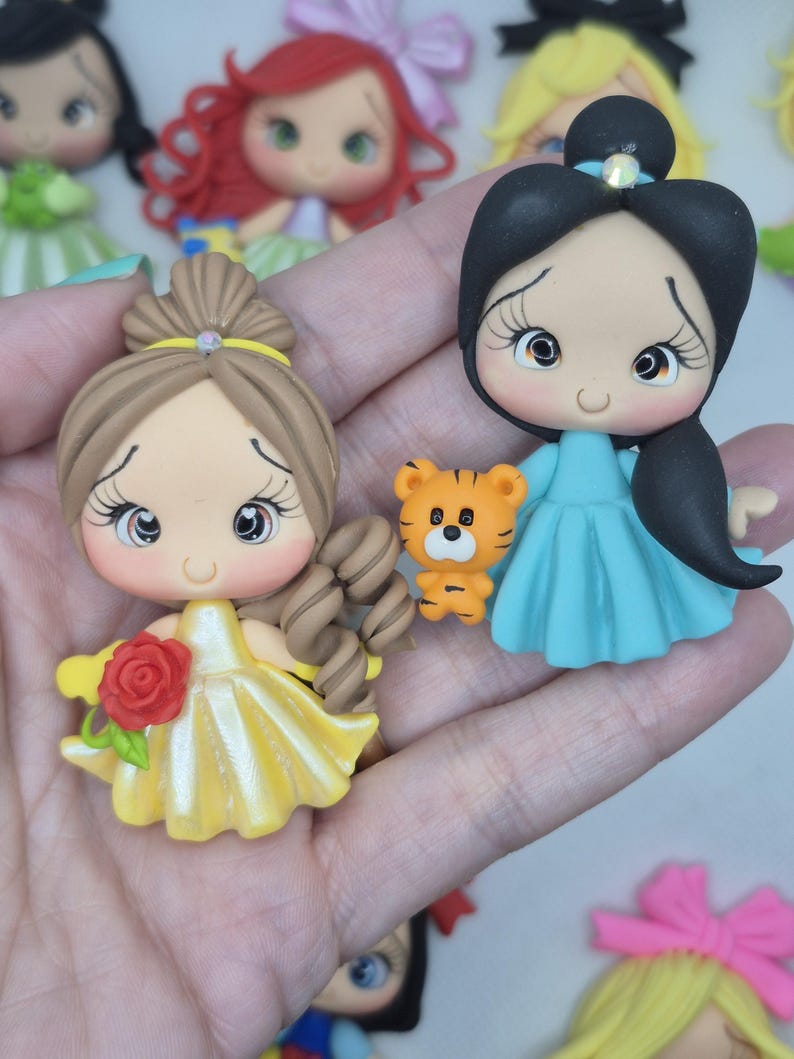 Princess Clay Dolls: Handmade Hair Bow Centerpiece - Etsy