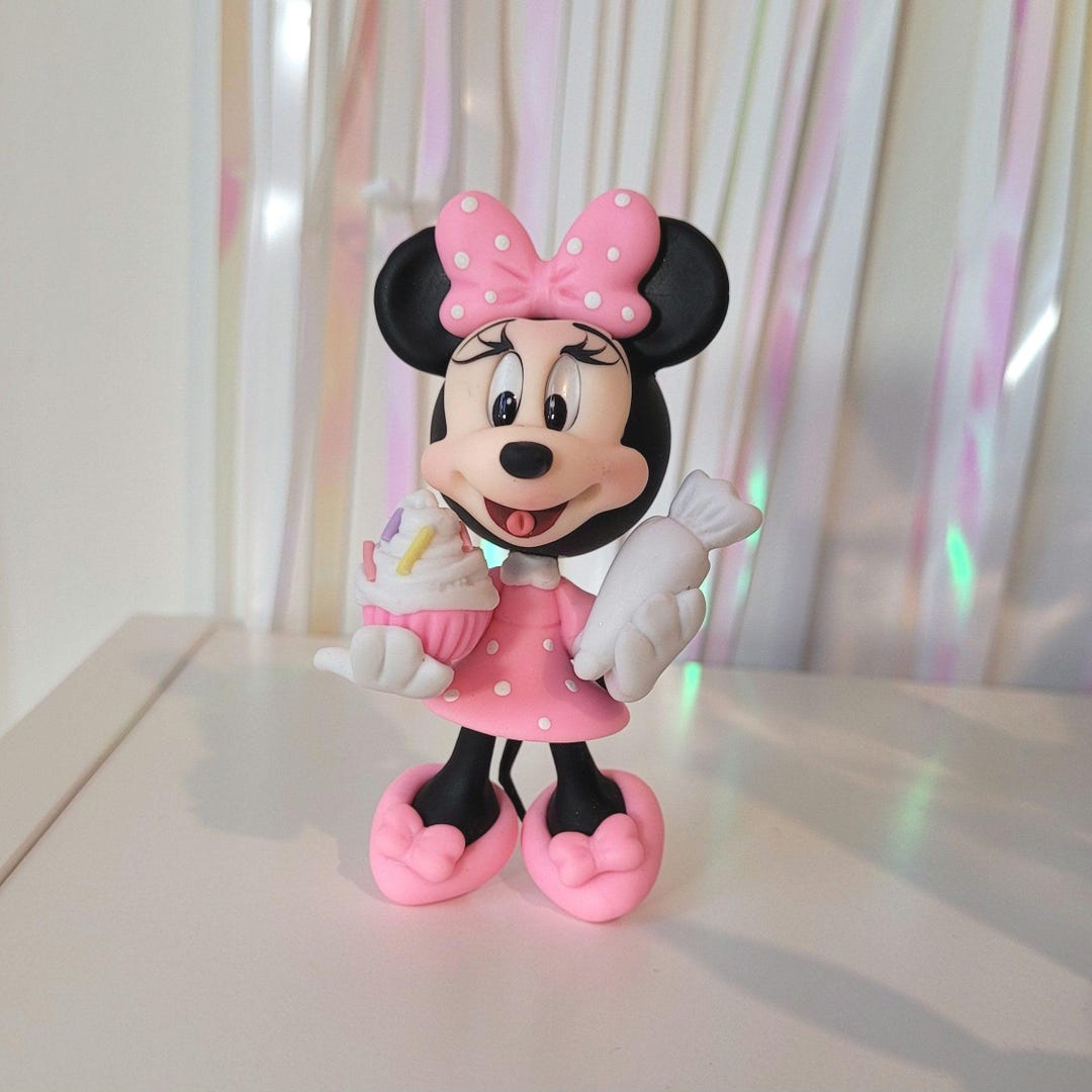 Minnie Baker Figure Cake Topper Inedible Plastic Free Non-toxic Cold ...