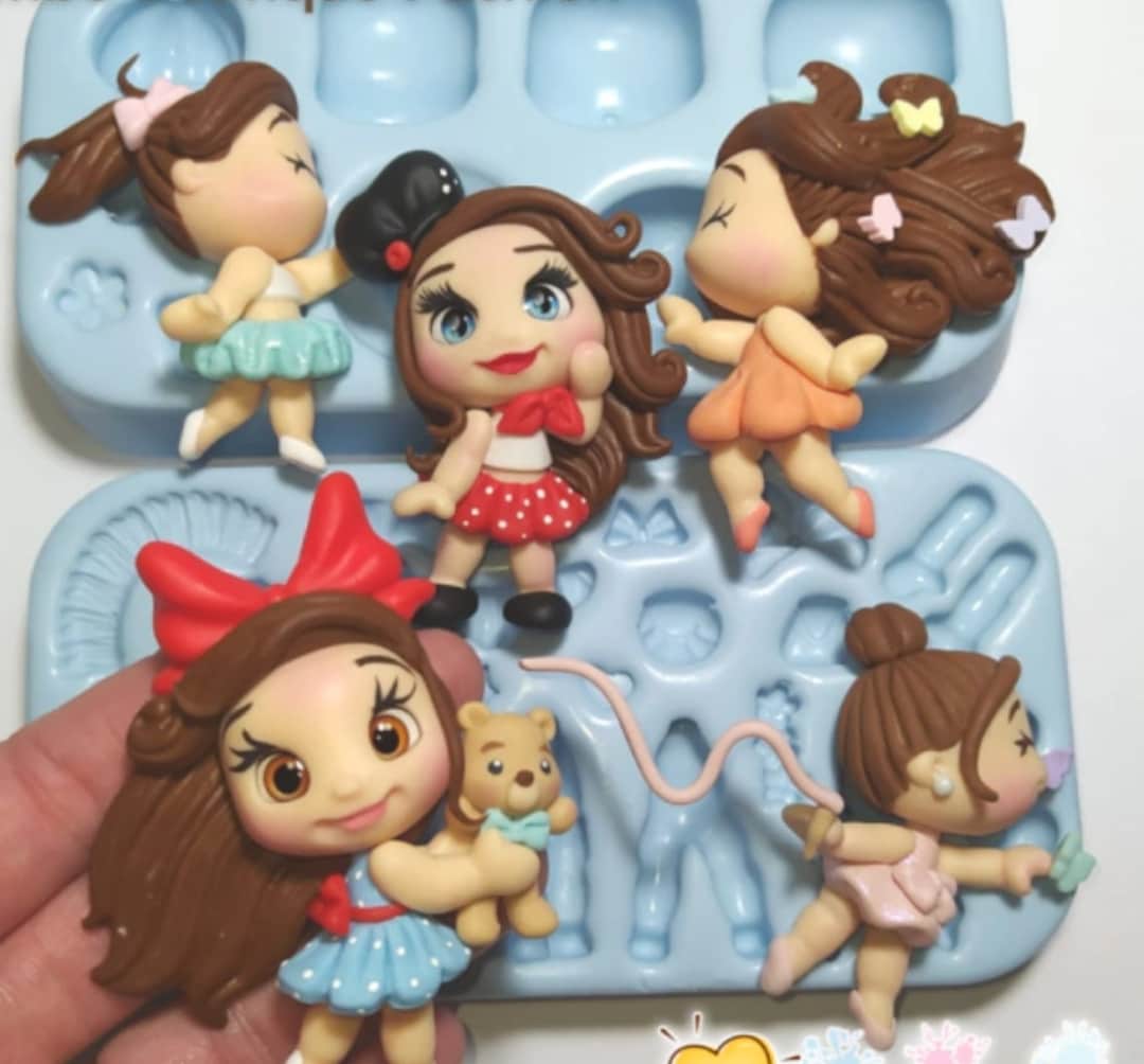 Unique Clay Dolls Mould Combo | DIY Princesses Silicone Mould - Clay ...