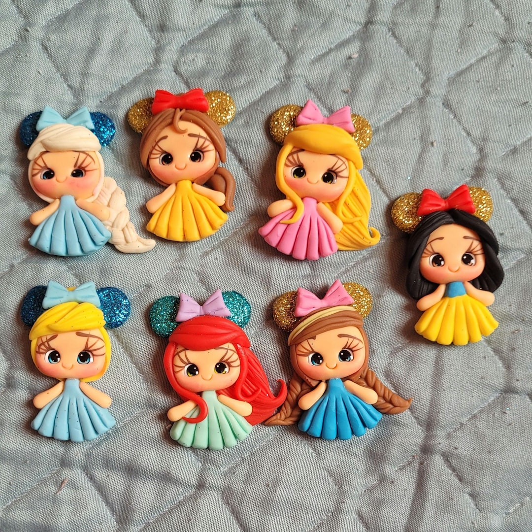 Handmade Princess Clay Dolls: Flatback Cabochons for Hair Bows - Etsy